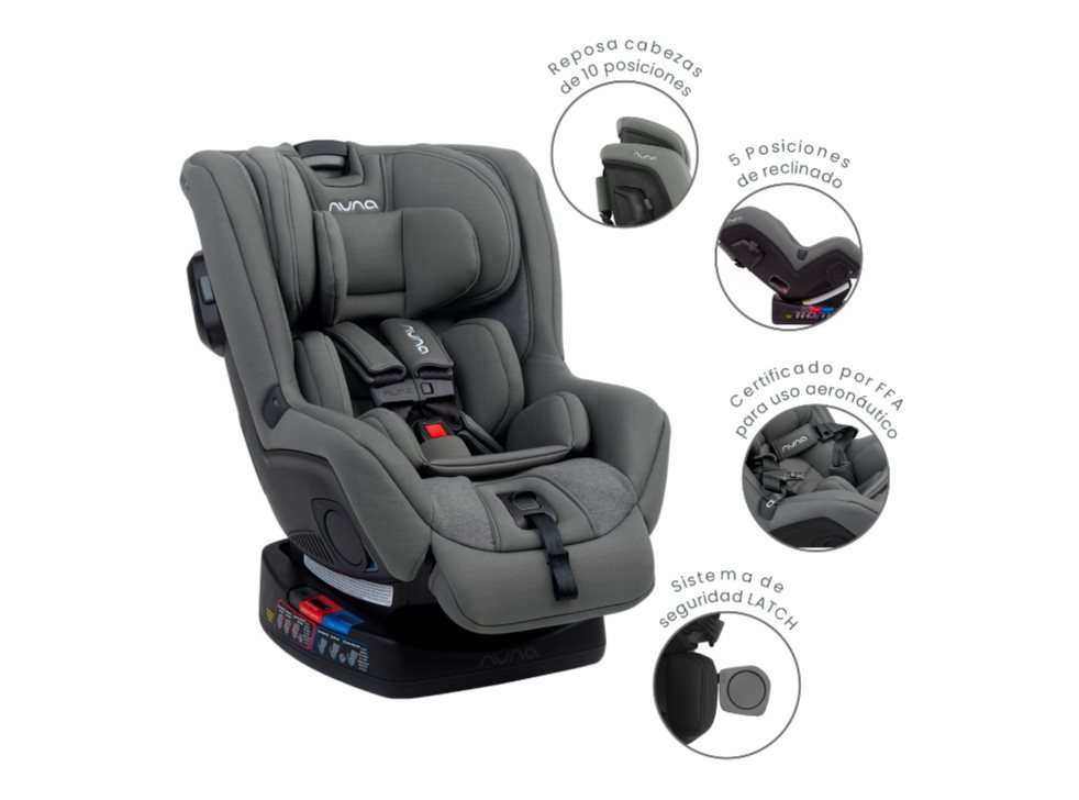 SILLA PARA CARRO NUNA BEBE RAVA GRANITE NUNA CAJA INDIVIDUAL x 1